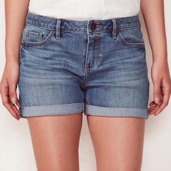 LC Lauren Conrad | Shorts | Lc Lauren Conrad Cuffed Denim Jean Shorts ...